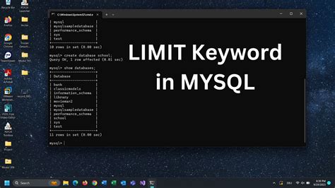 Mastering The Limit Keyword In Mysql A Comprehensive Tutorial Youtube