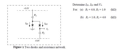 solved determine id1 id2 and v4 for a rl 4 0 r2 1 0 kΩ