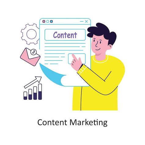 Premium Vector Content Marketing Flat Style Design Vector Stock