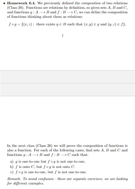 Solved Homework 64 We Previously Defined The Composition