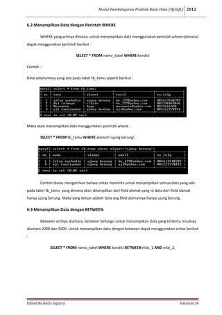 Tutorial My Sql PDF