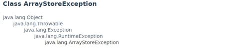 Demo Of Arraystoreexception Javalang Package