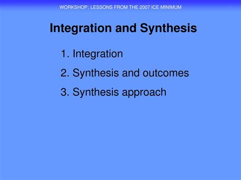 Ppt Integration And Synthesis Powerpoint Presentation Free Download Id4394497