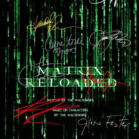 Matrix Reloaded Script Limited Signature Edition Rare T
