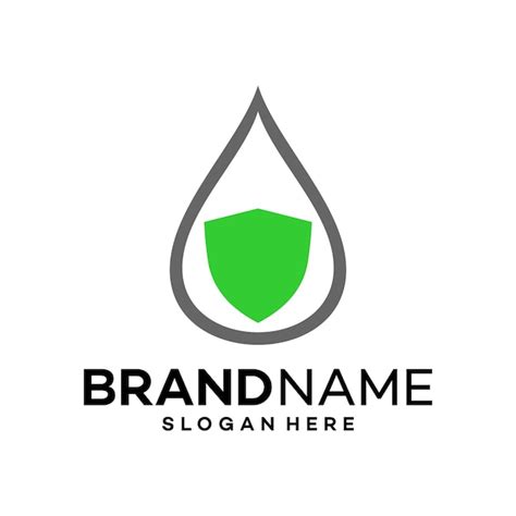 Premium Vector Water Shield Icon Logo Design Template Illustration Vector