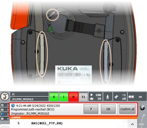 set up standard interface communication with kuka — software suite