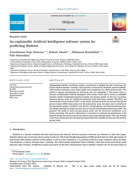 An Explainable Artificial Intelligence Software System For Predicting Diabetes Pdf Support