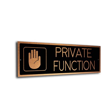 Private Function Door Sign Private Function Signs Modern Door Plaque
