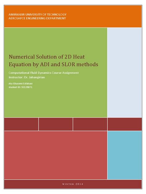 Numerical Solution Of 2d Heat Equation Pdf Numerical Analysis Equations