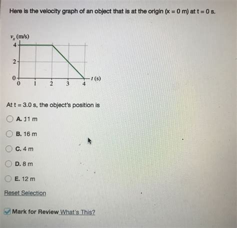 solved here is the velocity graph of an object that is at