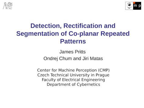 pptx detection rectification and segmentation of coplanar repeated