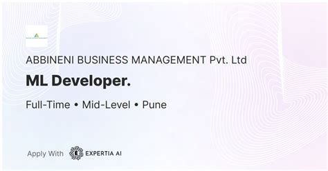 Ml Developer Job Pune Mid Level