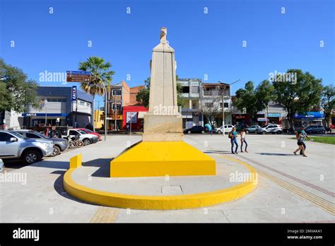 Monument To The Treaty Of Madrid 1750 On Praca Barao Caceres Mato
