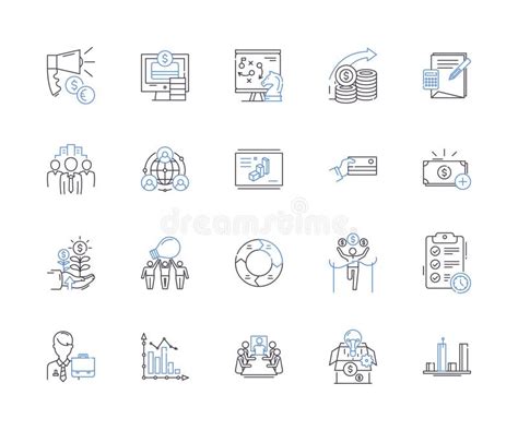 Asset Strategy Line Icons Collection Allocation Growth Preservation