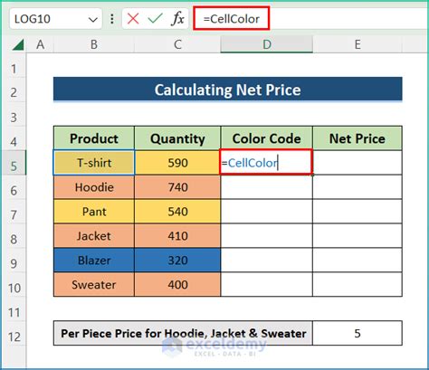 How To Use IF Statement Based On Cell Color In Excel