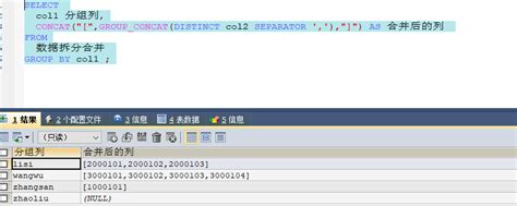 MYSQL 多行转列多列合并为JSON R Oasis 博客园