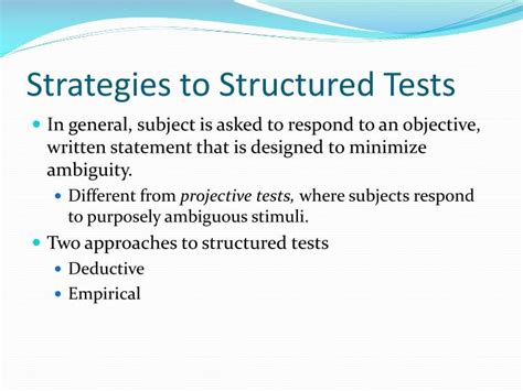 Ppt Structured Personality Tests Powerpoint Presentation Id1191311