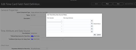 Unable To Get The Fields In The Add Time Entry Data Source Filters — Cloud Customer Connect