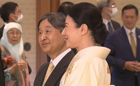 Japan's Emperor and Empress hosted a reception at the Imperial Palace