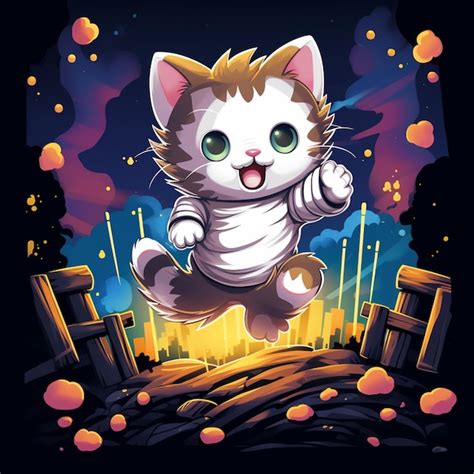 Premium Ai Image Kitty Cartoon