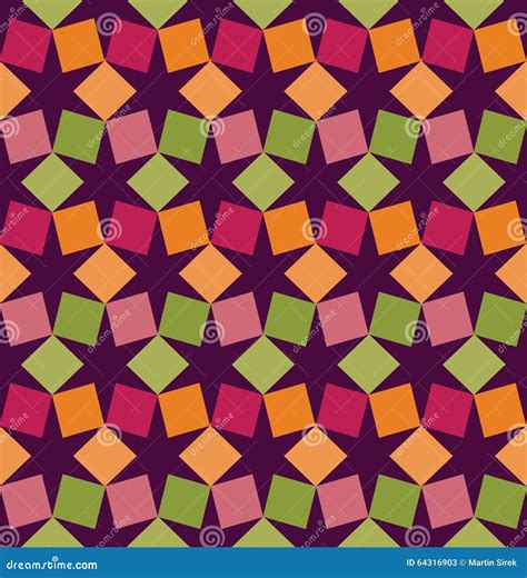 Vector Modern Seamless Colorful Geometry Square Pattern Color Abstract