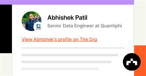 Abhishek Patil Senior Data Engineer At Quantiphi The Org
