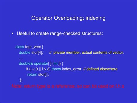 Ppt Operator Overloading Indexing Powerpoint Presentation Free Download Id8935619