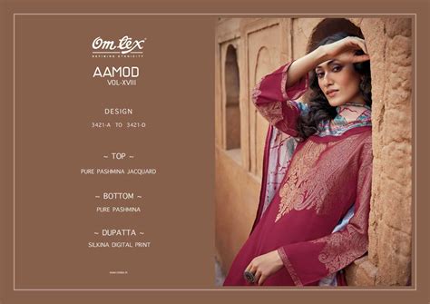 Omtex Aamod Vol 18 Fancy Jacquard Pashmina Festive Collection Suits