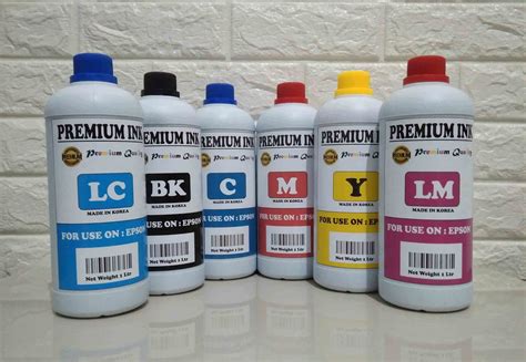 Paket Warna Tinta Isi Ulang Refill Printer Epson Liter Premium Ink Bonus Suntikan