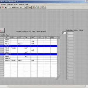 Multi Column ListBox With 2 Selections Only Uncertified LAVA