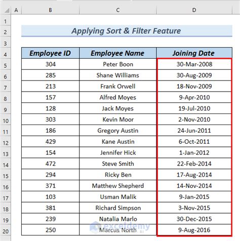 How To Sort By Date In Excel Suitable Methods ExcelDemy