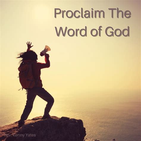 Proclaim The Word Of God Holdtohope