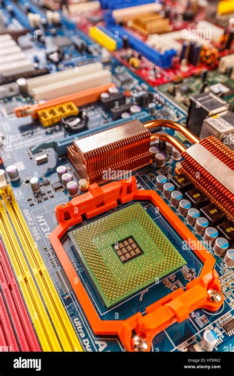 Technology Background With Computer Processors CPU Concept Stock Photo