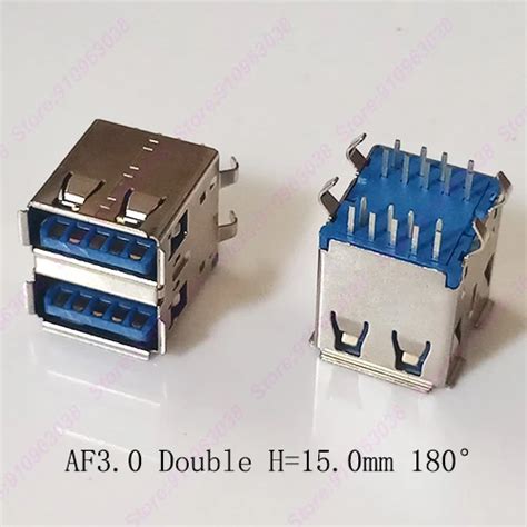 5pcs Hi Speed Usb Dual 3 0 Socket 180 Usb 3 0 Jack Female Charging