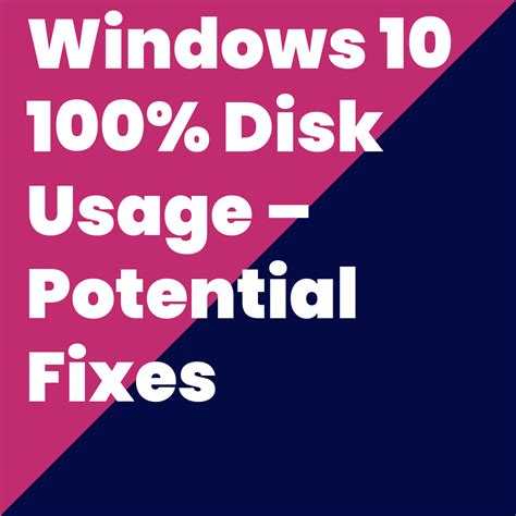 Windows Disk Usage Potential Fixes Sarum Tech