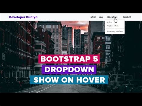 Bootstrap Dropdown On Hover Bootstrap Drop Down Show On Mouse Hover Using CSS Html And Css