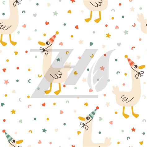 دانلود وکتور الگو اردک با کلاه تولد دانلود رایگان فایل لایه باز، Psd