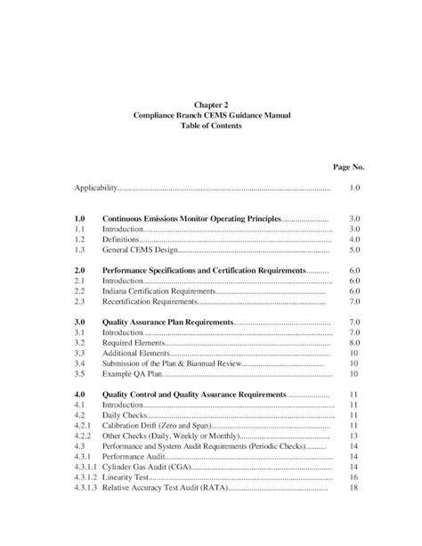 Pdf Chapter 2 Compliance Branch Cems Guidance Manual Table Of