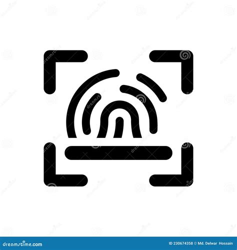 Biometric Fingerprint Scan Icon Stock Vector Illustration Of Scan