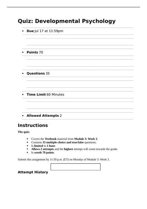 Psyc 101 Quiz Developmental Psychology Fall 2023 Scored 6470 Psyc 101 Stuvia Us