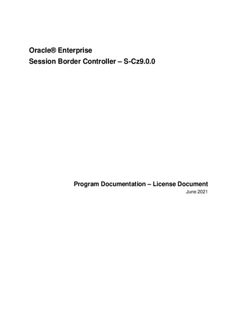 Fillable Online Enterprise Session Border Controller S Cz900 Books