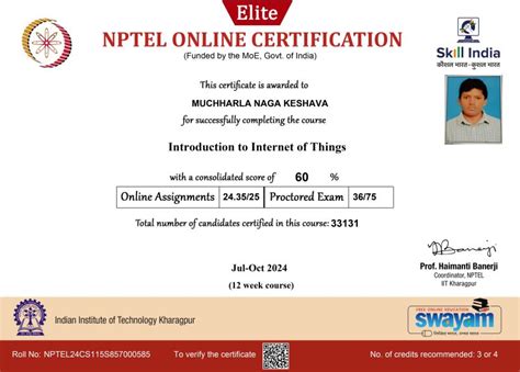 nptel iot elitecertificate lifelonglearning careergrowth