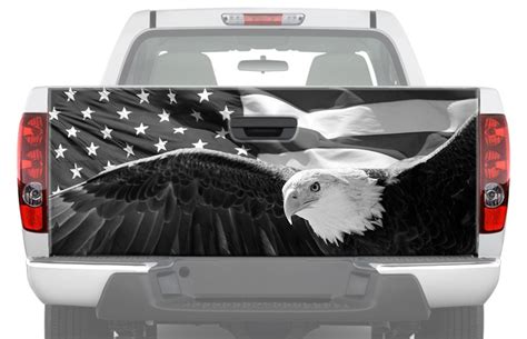 American Flag Bald Eagle Patriotic Truck Tailgate Graphics Rear Decal
