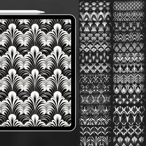 80 Procreate Art Deco Patterns Geometric Procreate Texture Seamless B Procreativebreeze