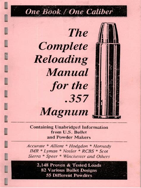 Complete Reloading Manual For The 357 Magnum Pdf