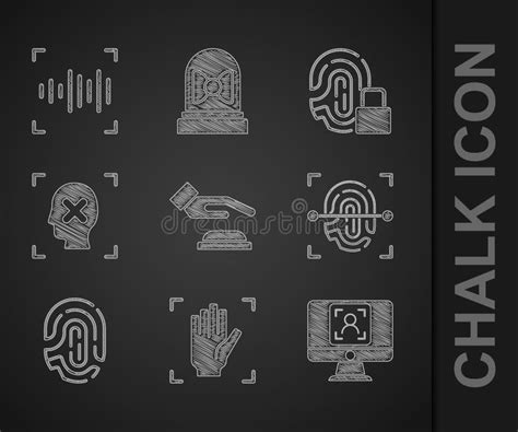 Set Palm Print Recognition Face Fingerprint Rejection Face With