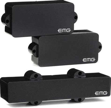 Emg Pj Set Active Ceramic Pj Bass Pickup Set Black Sweetwater