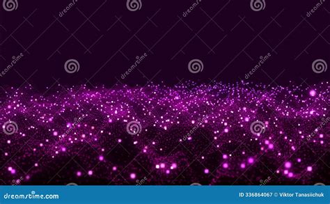 Futuristic Particle Wave Abstract Technology Background Big Data Visualization Stock