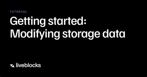 Modifying Storage Data Liveblocks Tutorial