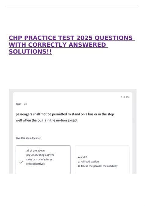 chp practice test 2025 questions with correctly answered solutions